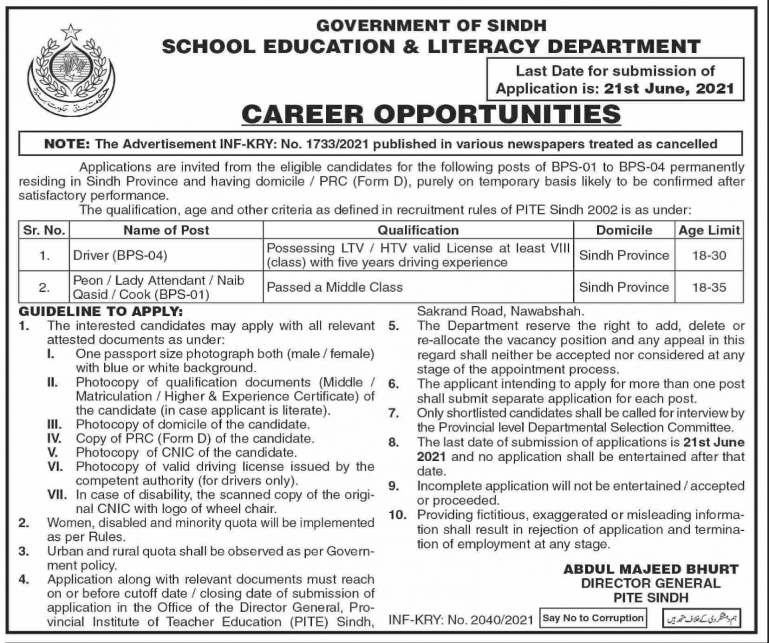 Latest PaperPk Jobs in Government of Sindh School Education & Literacy ...